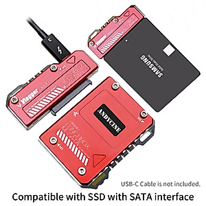 ANDYCINE Lunchbox Reader Interface USB-C to SATA Adapter Compatible with Lunchbox ATOMOS Ninja V SSD Carder