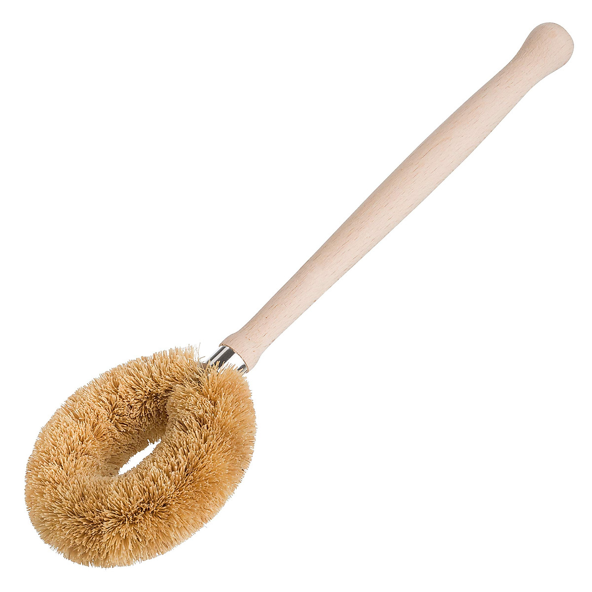 Redecker Coconut Fiber Dish Brush with Untreated Beechwood Handle, 11-Inches