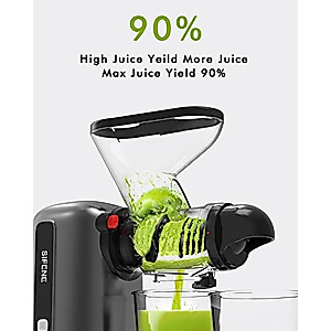 Slow Juicer Machines, SiFENE Cold Press Juicer, Dual Feed Chute Masticating Juicer, Juice Maker Extractor, Easy to Clean, Quiet Motor & Reverse Function, Brush& Recipes Included