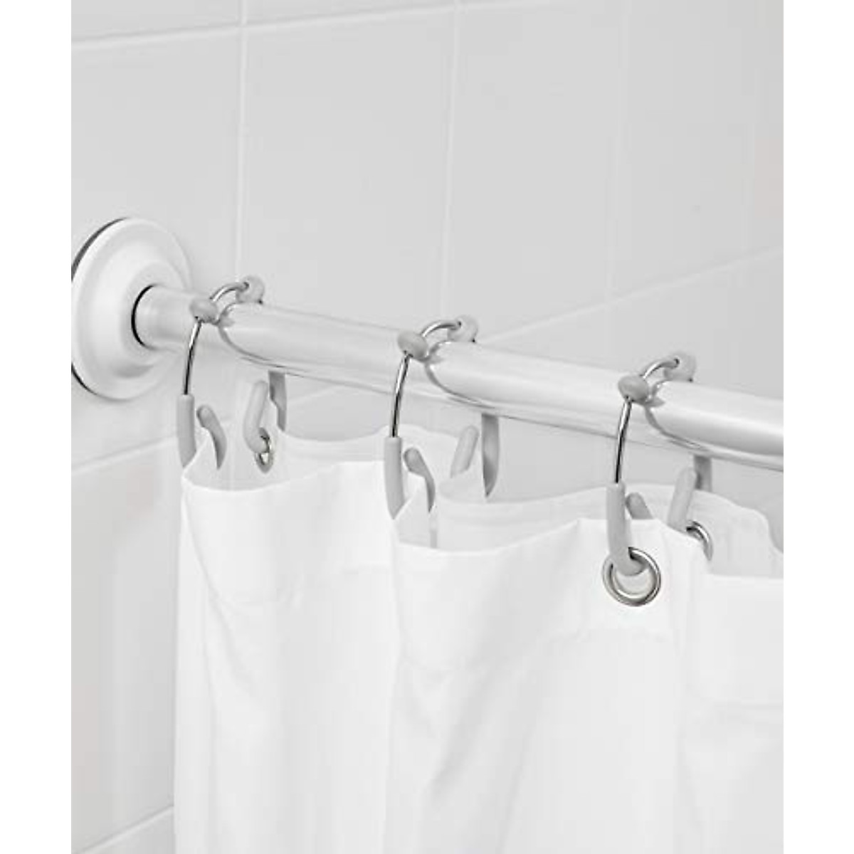 Umbra1013172-1165, Grey/Nickel Flex Double Shower Rings, Set of 12, 2" x 3''