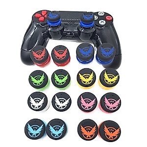 Extenders Thumb Grips Thumstick Extender Joystick Cap for PS4 Controller PS4 Slim Pro Controller -2PCS (Blue SHD)
