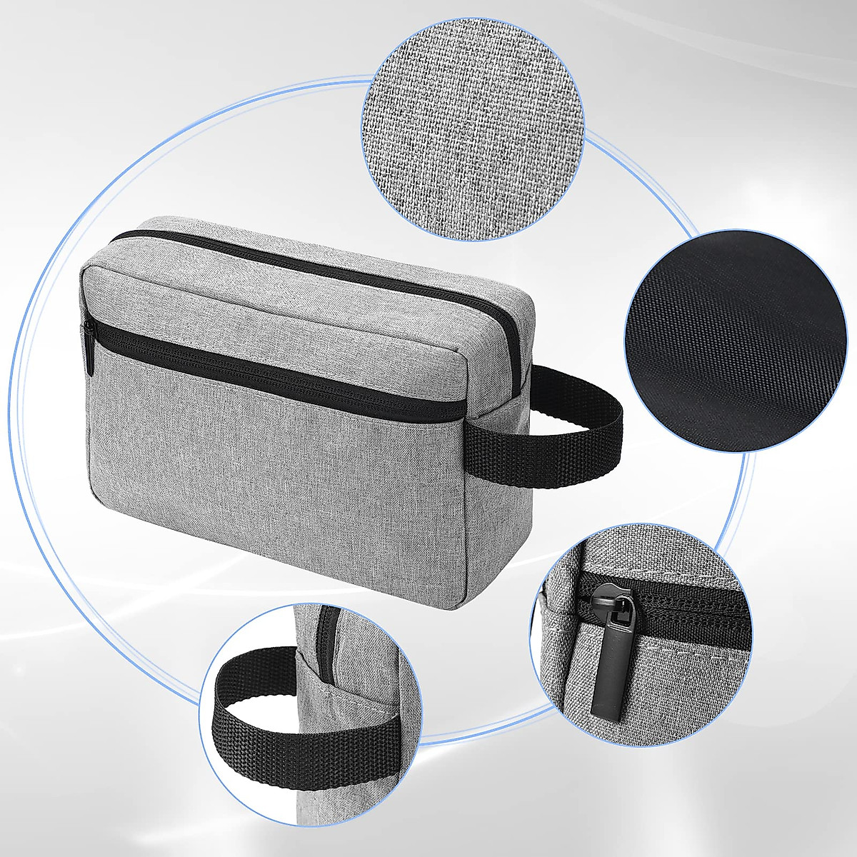 Sanwuta 8 Pcs Travel Toiletry Bag for Men Waterproof Grooming Bag Portable Cosmetic Storage Makeup Pouch Organizer with Large Capacity Groomsmen Gifts for Wedding Day