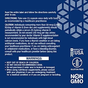 Life Extension Vitamins D and K with Sea-Iodine – Bone, Brain, Thyroid & Arterial Support – Non-GMO, Once Daily, Gluten-Free – 60 Capsules