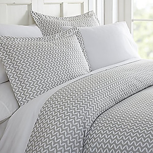 LINEN MARKET Duvet Cover Queen (Light Gray) - Experience Hotel-Like Comfort with Unparalleled Softness, Exquisite Prints & Solid Colors for a Dreamy Bedroom - Queen Duvet Cover Set with 2 Pillow Shams