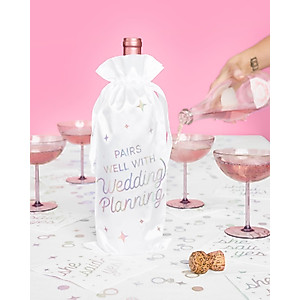 xo, Fetti Bride to Be Gift Wedding Planning Wine Bag | Engagement Party Gift, Bridal Shower Goodie Bag, Bachelorette Party Favor, Bride to Be Decoration, Wedding Drink Holder