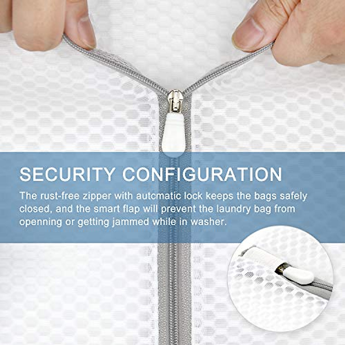 3Pcs Durable Honeycomb Mesh Laundry Bags for Delicates 16 x 20 Inches (3 Large)