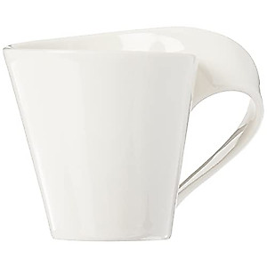 Villeroy & Boch NewWave Caffe 6-Piece Espresso Set, Set for 2, Premium Porcelain, Made in Germany, White