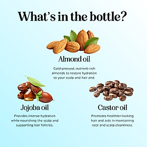 Hair Oil for Damaged Hair and Hair Growth - Thickening Rosemary Hair Growth Oil for Women and Men for Frizzy Thin and Weak Hair - Vegan Scalp Oil Hair Growth Formula with Jamaican Black Castor Oil