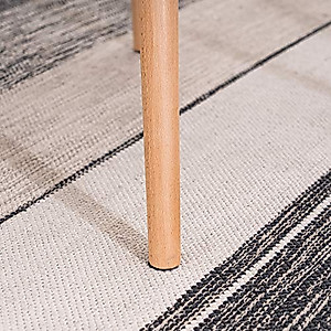 Aaron Living Dining Chairs Set of 2 Fabric Modern Dining Room Chairs Living Room Chairs with Solid Wood Leg (Gray, Set of 2)