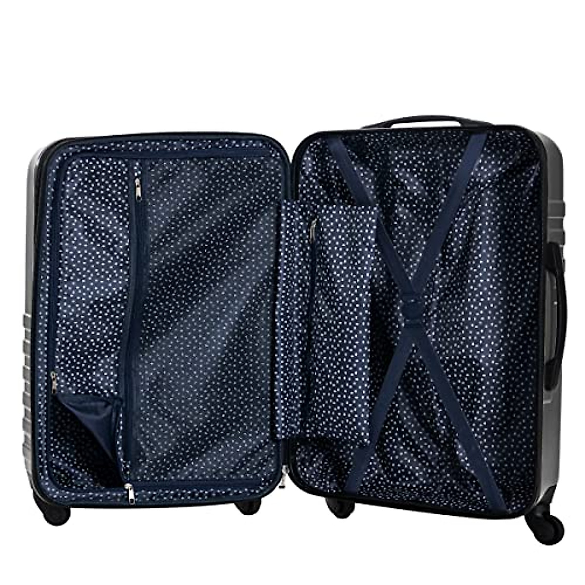 Ben Sherman Hereford Spinner Travel Upright Luggage, Grey, 24-Inch Checked