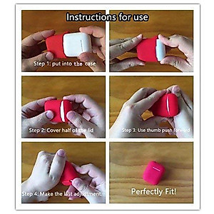 HappyCover Compatible for Airpods Case 2 & 1, Protective Silicone Cover Skin for Airpods Charging Case (Rosy)