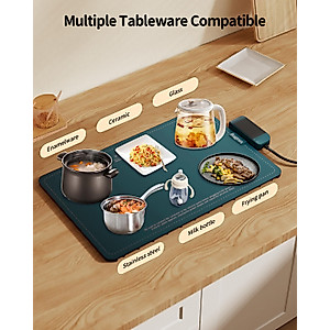 Electric Warming Tray, Food Warming Mat with Adjustable Temperature, Full Surface Heating,Rollable & Portable, Auto Shut-Off -Versatile Food Warmer for Parties Buffets Gatherings Holidays Daily Use