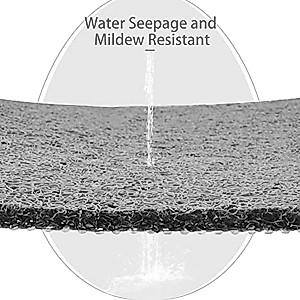 Enqinar Shower Mat Bathtub Mat, Non-Slip Bath Mat with Drain, Quick Drying PVC Loofah Bathmat for Tub,Shower,Bathroom (24x16 inch, Grey)