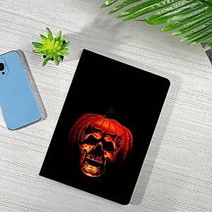 Cool Tablet Case for Samsung Galaxy Tab S7 FE/S8 Plus 2022/S7 Plus Case 12.4 Inch, Horror Movie Pattern Halloween Design Cases, PU Leather Folio Back Cover Funda for SM-X800 X806 T970 T975, Pumpkin 3