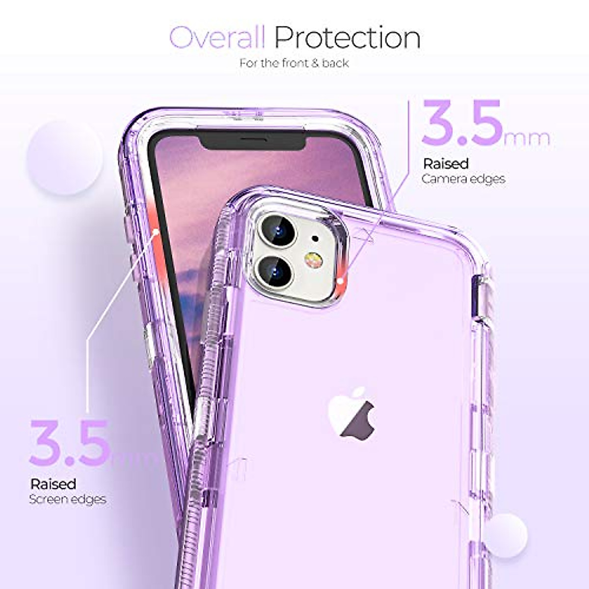 ORIbox Case Compatible with iPhone 11 pro max Case, Heavy Duty Shockproof Anti-Fall Clear case