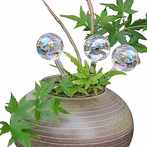 zHzHGuo 3Pcs Small Watering Globes Colorful Small Plant Watering Globes Plant Watering Globes Hand Blown Glass Indoor Plant Watering Globes