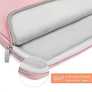 MOSISO 360 Protective Laptop Sleeve Compatible with MacBook Air/Pro, 13-13.3 inch Notebook, Compatible with MacBook Pro 14 2023-2021 A2779 M2 A2442 M1, Horizontal Bag with Belt&Right Pocket, Pink