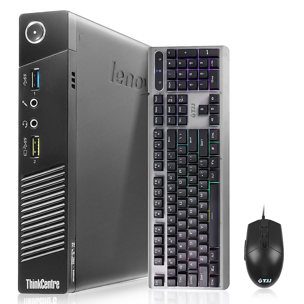 Lenovo ThinkCentre M93p Tiny Business Desktop Computer Mini PC, Intel Core i5,16GB RAM,256GB SSD,WiFi Bluetooth,RGB Backlit Keyboard and Mouse,Windows 10 Pro(Renewed)