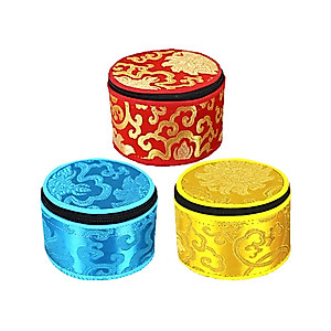 Singing Bowl Storage Bag - Singing Bowl Carry Case Bag, Zipper Closure, Colors Vary (D:5.51in/14CM)