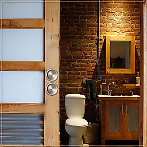 4PCS Closet Door Finger Pull - Satin Nickel, 2-1/8' Easy Snap-in Circular Sliver Pulls, No Nails Needed, Perfect for Cabinet, Pocket, Sliding, Bi-Pass Door