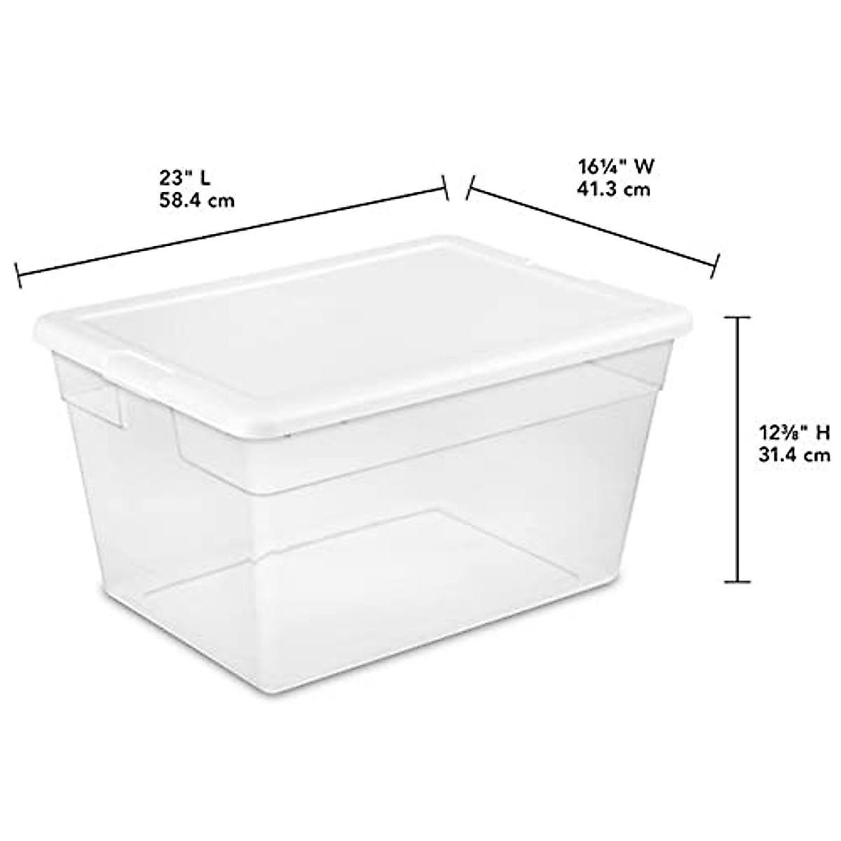 Sterilite 56 Quart Clear Plastic Utility Storage Organization Container Box with Latching Lid (16 Pack)