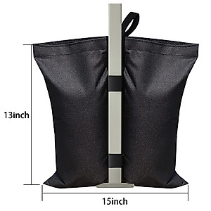 Eurmax USA Sandbag Tent Weights Bags , for Patio Umbrella Base,Outdoor Canopy,4-Pack(Black)