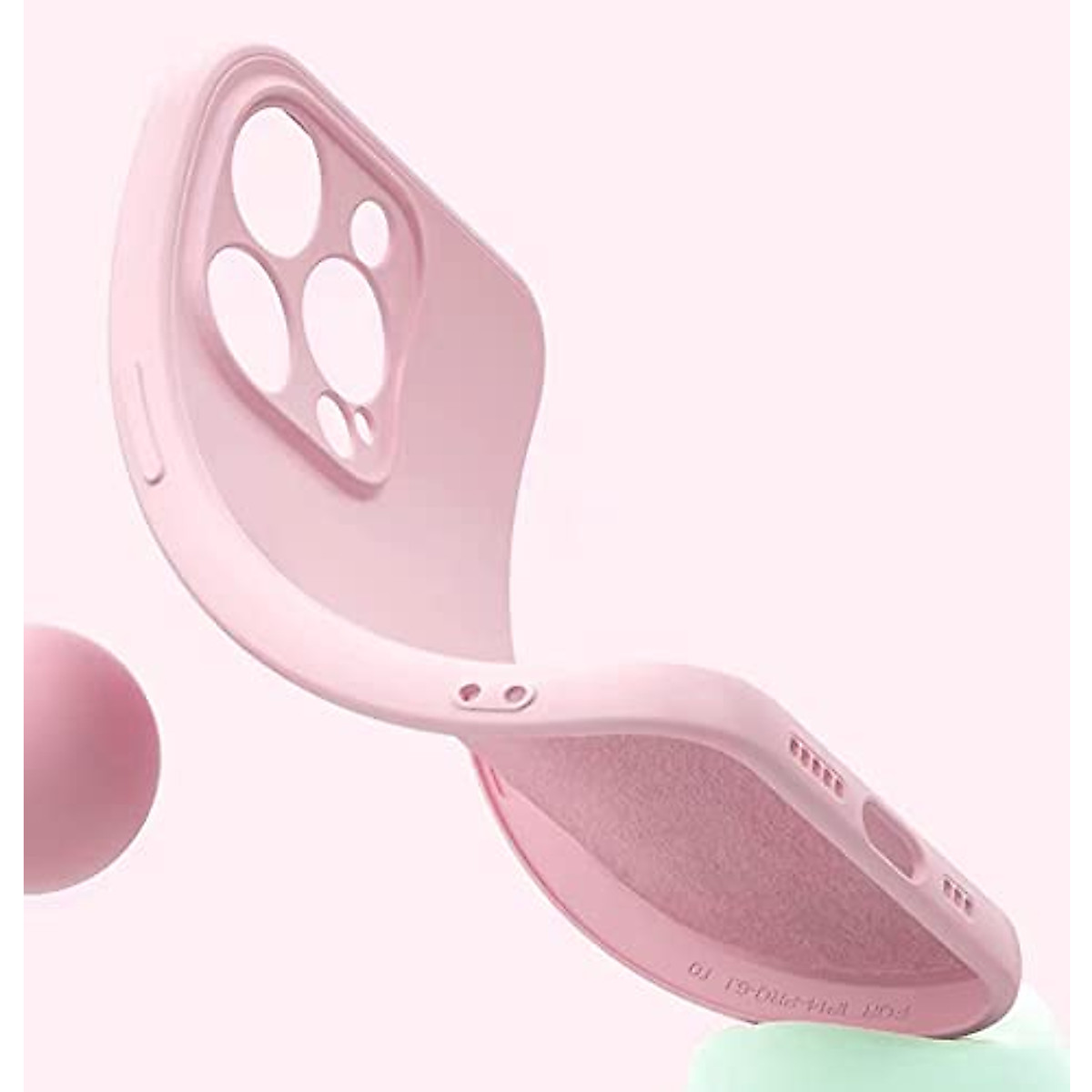 HOQIQEWR Compatible with iPhone 14 Pro Case Full Body Shockproof Liquid Silicone Microfiber Lining 6.1 inch Case (Pink)