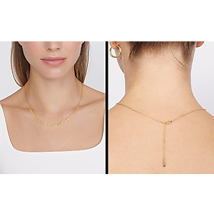Jewelry Atelier Gold Filled Cleopatra Necklace Collection – 14K Yellow Gold Filled Half Collar Style Cleopatra Chain Necklace for Women (With Extension/Adjustable Chain)