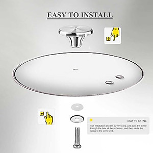 Dutch Oven Knob Stainless Steel Pot Lid Replacement Knob for Le Creuset, Aldi, Lodge, and Other Enameled Cast-Iron Dutch Oven (Frosted)