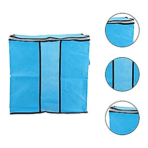 WINOMO Clothing Storage Bags 2Pcs Packing Cubes Travel Luggage Organizers Bags Clothing Sorting Packages Pouches for Wardrobe Suitcase Clothes Home 48X47X28cm 60X35X40cm (Blue) Clothes Storage Bag