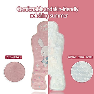 Baby Gel Car Seat Cooler Pad, Children Stroller Ice Seat Liners Cooler Mat,Summer Breathable Multifunctional Baby Cushion Suitable for Baby Dining Chair,Child Safety Seat （Green）