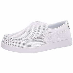 DC Men's Villain 2 Casual Slip On Skate Shoe Slipper, White, 13 D M US