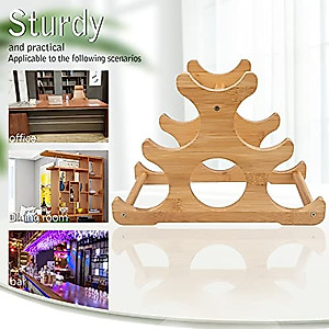 NAKAAOSIK Wine Racks Countertop, 6 Bottles, it is an Ideal Furniture Decoration Wine Rack to Organize The Wine on The Kitchen, Dining Table, Wine Cabinet