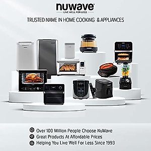 Nuwave Brio 3-Qt Air Fryer, Touch Screen Digital Controls & Easy to Read Display, 100°F- 390°F Temp Controls in 5° Increments, Linear Thermal (Linear T) Technology, Built-In Safety Features (Renewed)