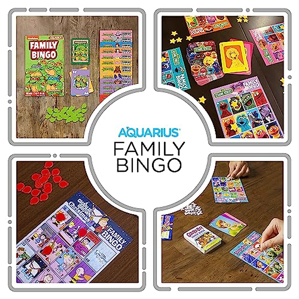 AQUARIUS Teenage Mutant Ninja Turtles Bingo Game - Fun Family Party Game for Kids, Teens and Adults - Entertaining Family Game Night Gift - Officially Licensed TMNT Merchandise - Ages 6 and Up