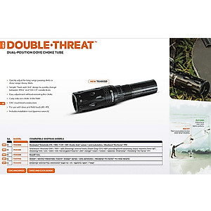 TRUGLO 12 Gа Double-Threat CNC-Machined Dove Choke Tubes | Quickly Adjust for Long-Range Passing Shots or Close-Range Decoy Shots, Benelli Crio