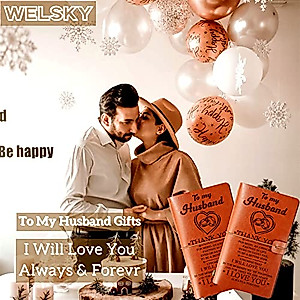 Welsky Anniversary for Him Husband Gifts from Wife, Birthday Gifts for Husband Anniversary Wedding Gifts for Him-I Love You Always&Forever-140 Pages Refillable Journal Husband Appreciation Gifts