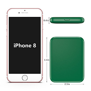 Kintion Pocket Mirror, 1X/3X Magnification LED Compact Travel Makeup Mirror with Light for Purse, 2-Sided, Portable, Folding, Handheld, Small Lighted Mirror for Gift, Green