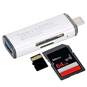 Qinlorgo Powerful Chipset Performance USB3.0 Hub, 3 in 1 Hub, Stable for OTG Memory Card Adapter