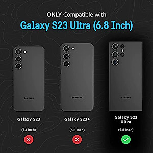 Pelican Voyager - Samsung Galaxy S23 Ultra Case [6.8"] [18Ft MIL-STD Drop Protection] [Wireless Charging] Phone Case for Samsung Galaxy S23 Ultra w/ Belt Clip Holster Phone Stand - Anti Yellow - Clear