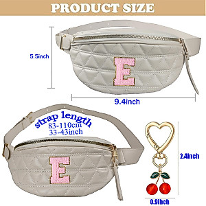 Fashion Waist Packs for Women Fanny Packs Quilted Belt Bag Festival Bum Bags Crossbody Waist Purse for Sports Workout Traveling Running Casual(Women Fanny Pack for Beige)