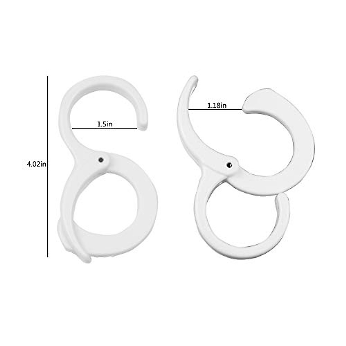 6 Pcs Multi-Function Clip Hanging Hooks, White