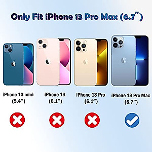 QHOHQ 3 Pack Screen Protector for iPhone 13 Pro Max 6.7 Inch with 3 Pack Tempered Glass Camera Lens Protector, Ultra HD, 9H Hardness, Scratch Resistant, Easy Install - Case Friendly