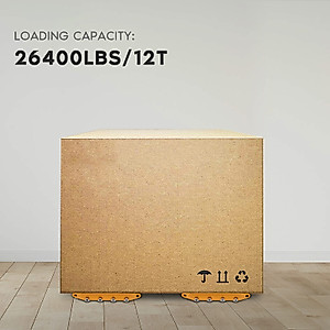 XCFDP Machine Skates, 12T Machinery Skate Dolly, 26400lbs Machinery Moving Skate, Machinery Mover Skate with 360° Rotation Cap, Heavy Duty Machine Dolly Skate for Industrial Moving Equipment,1pc