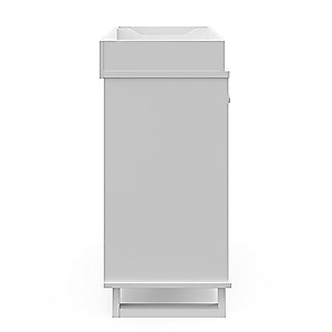 Storkcraft Modern Nursery Changing Table Dresser (White with White) – GREENGUARD Gold Certified, Baby Dresser With Changing Table Top, Dresser for Nursery, Changing Table With Drawers