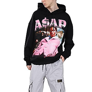 cpfm.xyz Hip Hop Sweatshirts Men's Graphic Pullover Hoodie Hooded Top Black
