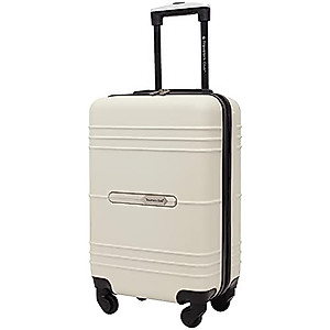 Travelers Club Richmond Spinner Luggage, Bone, Carry-On 20-Inch