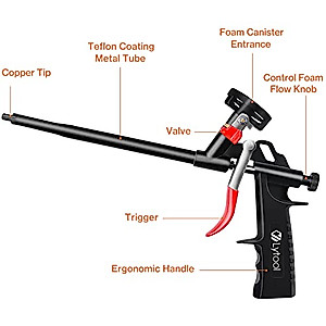 Foam Gun, Lytool Expanding Foam Gun, Professional Foaming Gun Insulation Spray Application Applicator Caulking Gun for Filling, Sealing