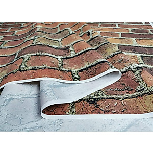 AIIKES 8x6FT Red Brick Wall Photography Backdrop Thin Vinyl Photo Backdrops Background Baby Birthday Party Wedding Graduation Home Decoration Photo Booth Studio Prop Banner 11-506