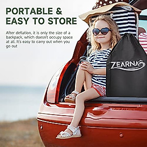 Zearna Twin Air Mattress with Built in Pump 13 Inch Inflatable Mattress for Tent Camping, Home Guest Bed - Adjustable Blow Up Mattress - Easy to Inflate (Twin Size) 75L x 39W x 13T